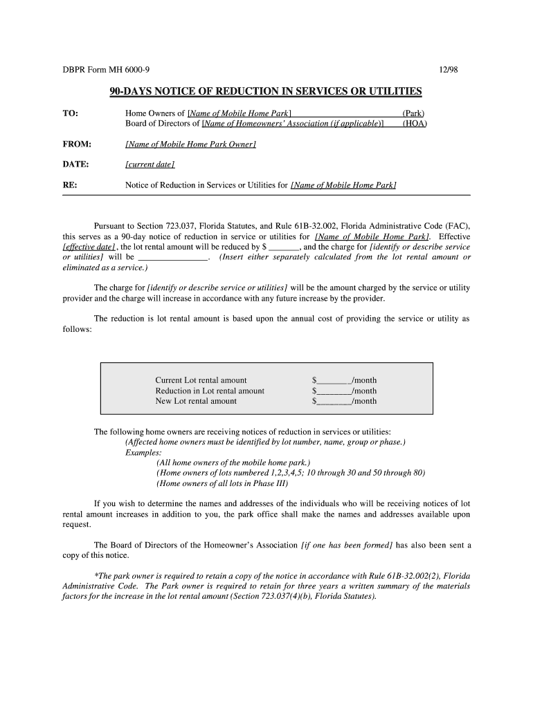 Fillable Online DBPR Form MH 6000-9 Fax Email Print - pdfFiller