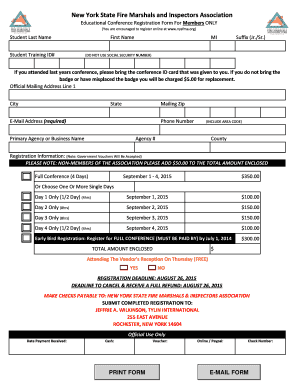 Fillable Online Educational Conference Registration Form For Members ...