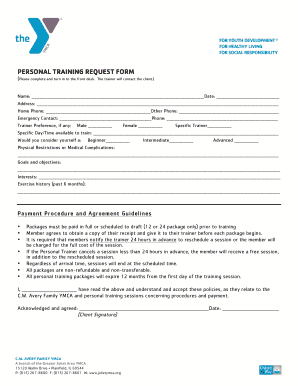 Fillable Online jolietymca PT Request Form Avery (1).docx - jolietymca ...