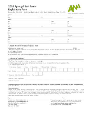 Fillable Online ana AFMC New Registration Form - ANA - ana Fax Email ...