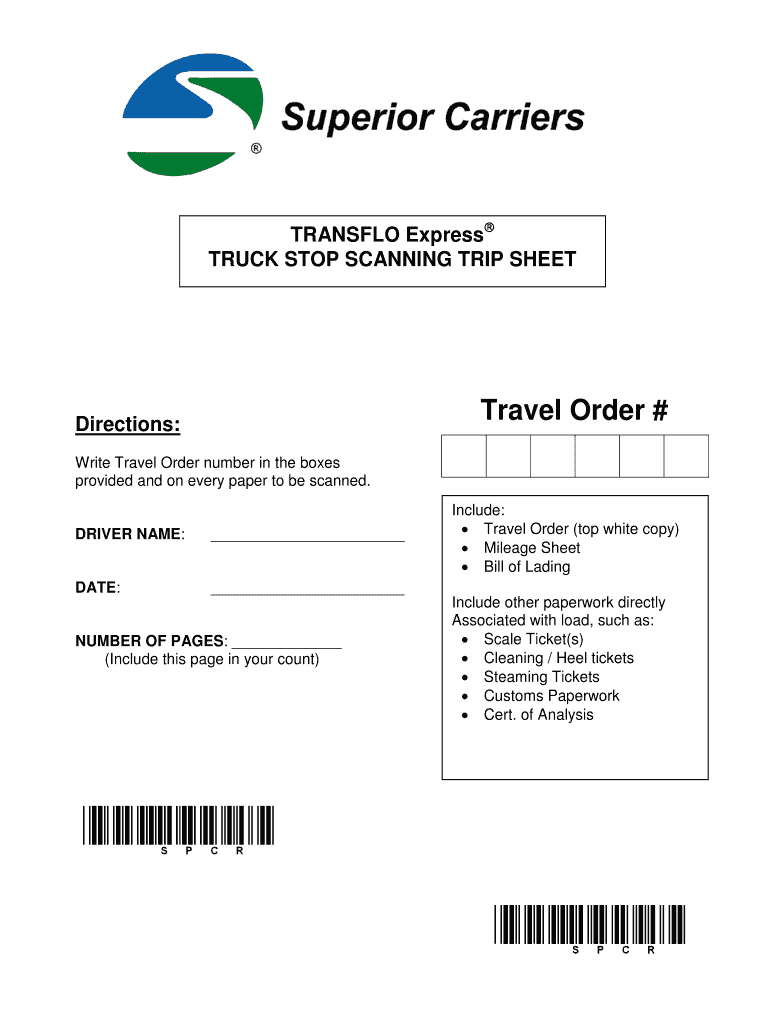 Fillable Online Superior Bulk Logistics Cover Sheet Draft 3.doc Fax ...