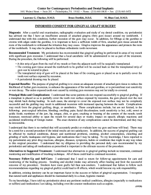 Fillable Online Consent Form for Periodontal Surgery Fax Email Print ...