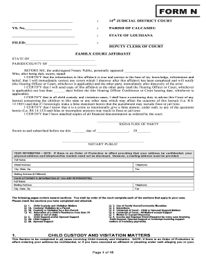 Fillable Online 14jdc N - Family Court Affidavit - 14jdc.org Fax Email ...