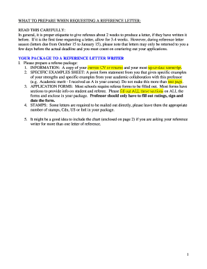 Fillable Online WHAT TO PREPARE WHEN REQUESTING A REFERENCE LETTER: Fax ...