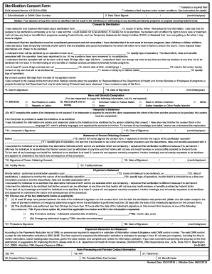 Fillable Online Sterilization Consent Form English fillable - tmhp.com ...