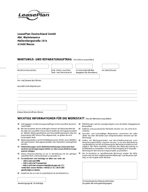 Fillable Online leaseplan LeasePlan Deutschland GmbH Fax Email Print - pdfFiller
