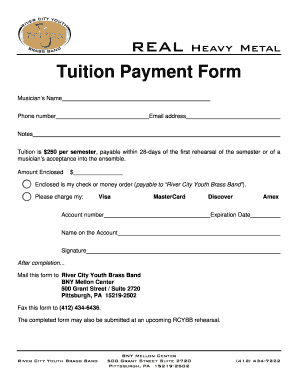Fillable Online Tuition Payment Form Fax Email Print - pdfFiller