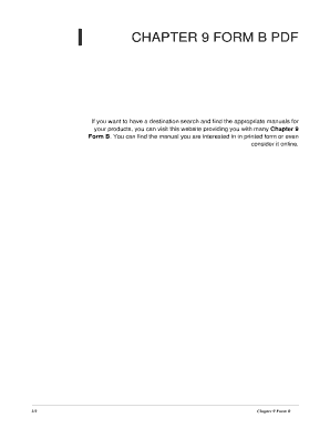 Fillable Online Chapter 9 Form B. chapter 9 form b Fax Email Print - pdfFiller