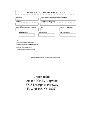 Fillable Online 2 UPGRADE REQUEST FORM Fax Email Print - pdfFiller