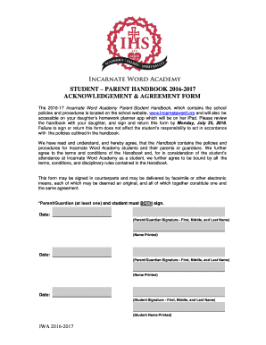 Fillable Online ACKNOWLEDGEMENT & AGREEMENT FORM Fax Email Print ...
