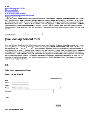 Fillable Online joke loan agreement form - jr.ashleygenevieve.com Fax ...