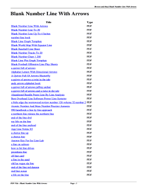 Fillable Online hbl tredx Blank Number Line With Arrows. blank number ...