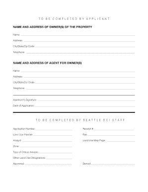 Fillable Online seattle Seattle DCI Form - Application Form for ...