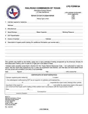 Fillable Online rrc state tx LPG Form 8A - Railroad Commission of Texas ...