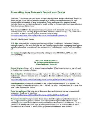 Fillable Online slb faculty arizona Presenting Your Research Project as ...