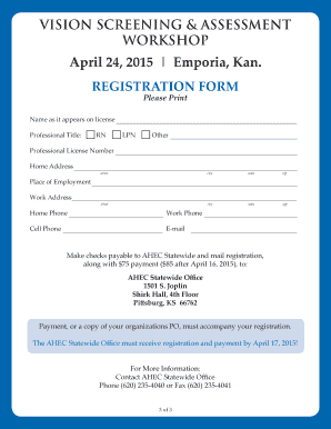 Fillable Online kumc VISION SCREENING & ASSESSMENT Fax Email Print ...