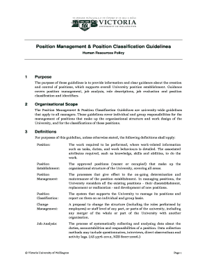 Fillable Online victoria ac Position Management & Position ...
