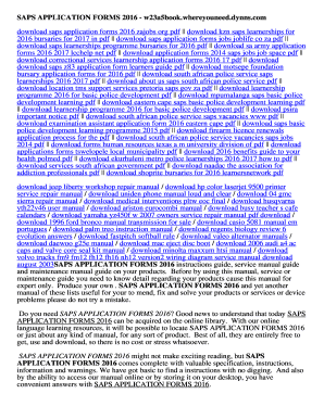 Fillable Online SAPS APPLICATION FORMS 2016. SAPS APPLICATION FORMS ...