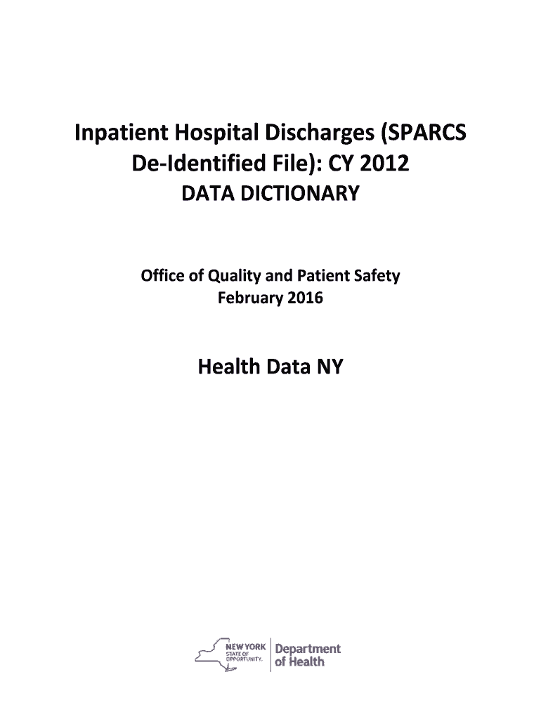 Fillable Online Inpatient Hospital Discharges (SPARCS Fax Email Print - pdfFiller