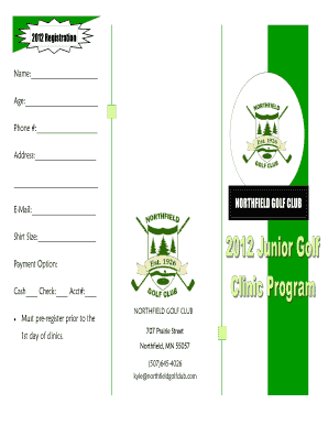 Fillable Online Junior Golf Clinic Flyer Fax Email Print - pdfFiller