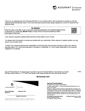 Fillable Online Thank you for selecting Assurant Employee Benefits* for ...