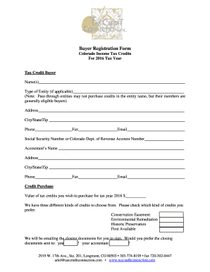 Fillable Online BUYER S REGISTRATION FORM Fax Email Print - pdfFiller