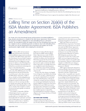 Fillable Online CALLING TIME ON SECTION 2(A)(III) OF THE ISDA MASTER ...