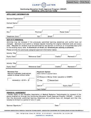 Fillable Online Continuing Education Credit Approval Program (CECAP ... Fax Email Print - pdfFiller