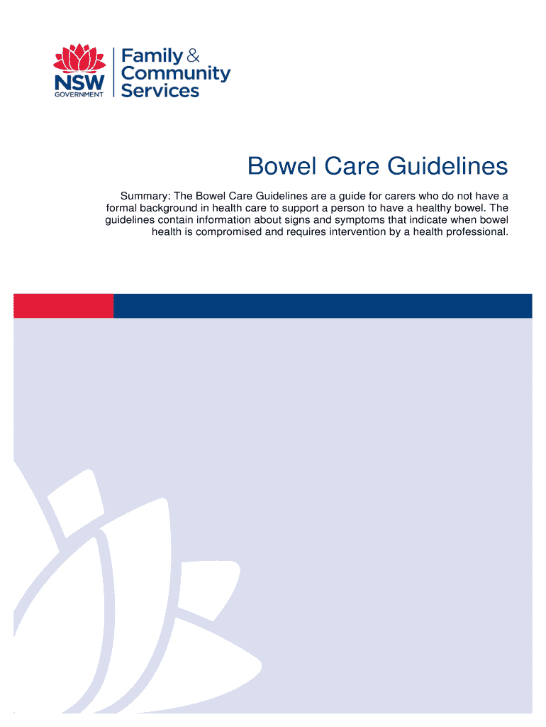 Fillable Online Bowel Care Guidelines Fax Email Print - pdfFiller