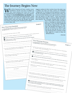 Fillable Online aft College Checklist: The Journey Begins Now Fax Email ...