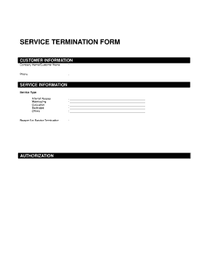 Fillable Online cyberlink co Orion Service Termination Form - Cyberlink ...