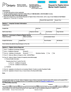 Fillable Online forms ssb gov on Request for Rights Advice Mental ...