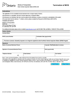 Fillable Online forms ssb gov on Termination of Motor Vehicle ...