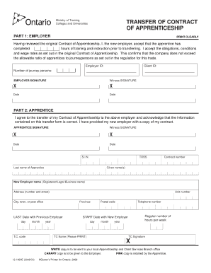 Fillable Online forms ssb gov on Ministry of Training, Colleges and Universities TRANSFER ...