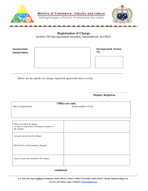 Fillable Online MCIL Registration of Change Form. RCIP Registration of ...