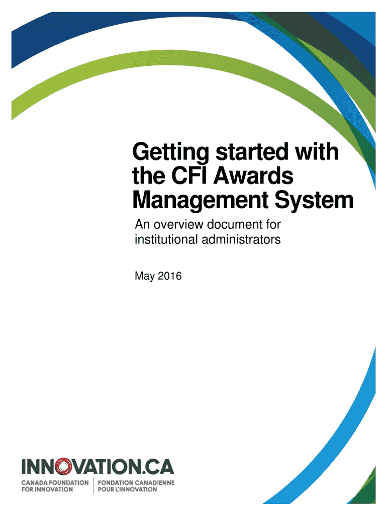 Fillable Online the CFI Awards Fax Email Print - pdfFiller