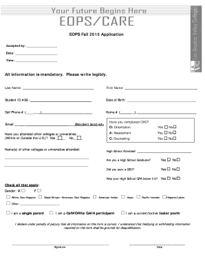 Fillable Online lavc Accepted by: Fax Email Print - pdfFiller