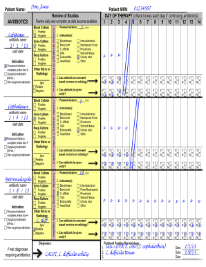 Fillable Online uphs upenn Patient Name: Patient MRN Doe, Jane 01234567 ...