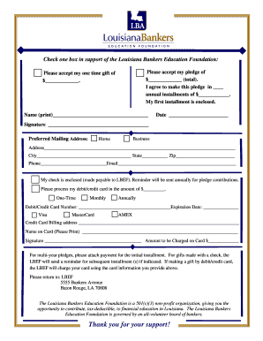 Fillable Online lba LBEF commitment form Fax Email Print - pdfFiller