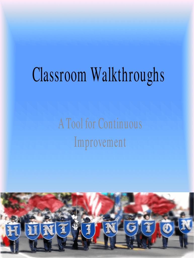Fillable Online Classroom Walkthroughs Fax Email Print - pdfFiller