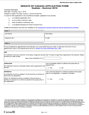 Fillable Online Application Form Quebec - canada.ca Fax Email Print ...