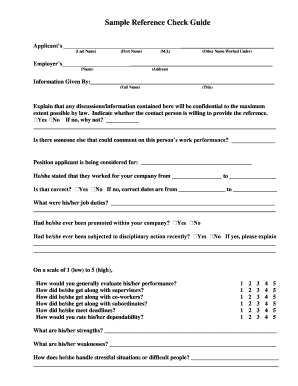 Fillable Online hr msu Sample Reference Check Guide Fax Email Print ...