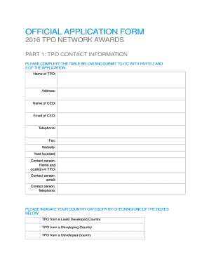 Fillable Online intracen OFFICIAL APPLICATION FORM - intracen.org Fax ...