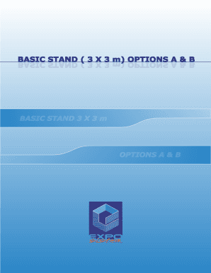 Fillable Online BASIC STAND ( 3 X 3 m) OPTIONS A & B - escexhibition ...