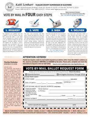 Fillable Online Vote-By-Mail Ballot Request Form - Flagler County ...