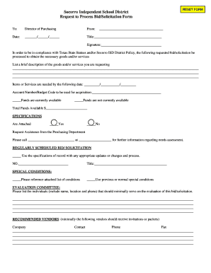 Fillable Online sisd Request to Process Solicitations Forms - sisd.net ...