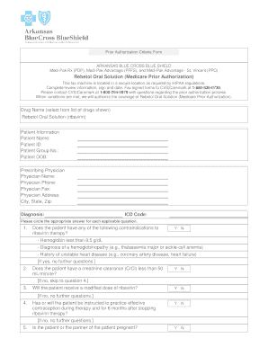 Fillable Online Rebetol Oral Solution Prior Authorization Criteria Form ...