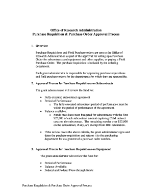 Fillable Online Purchase Requisition & Purchase Order Approval Process ...