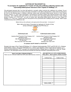 Fillable Online PVG LETTER OF TRANSMITTAL 031511 - amstock.com Fax ...