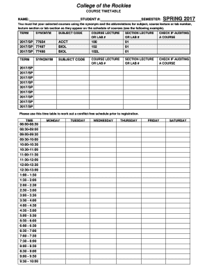 Fillable Online lecture section or lab section as they appear on the ...